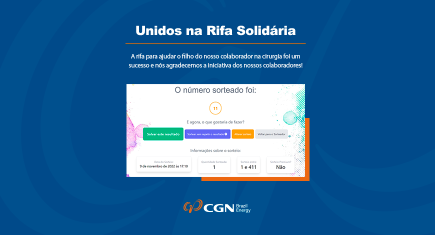 Unidos na Rifa Solidária - CGN Brazil Energy